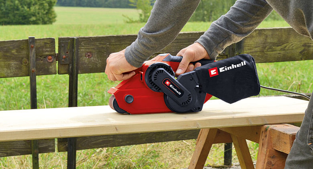 Stationary and hand-held belt sanders